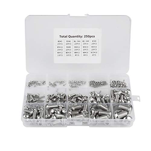 250pcs, Easy To Use Screws Set Socket Screw Bolt Good Fixation for Keyboard for Machine Equipment for Memory for Motherboard for Computer Hard Disk
