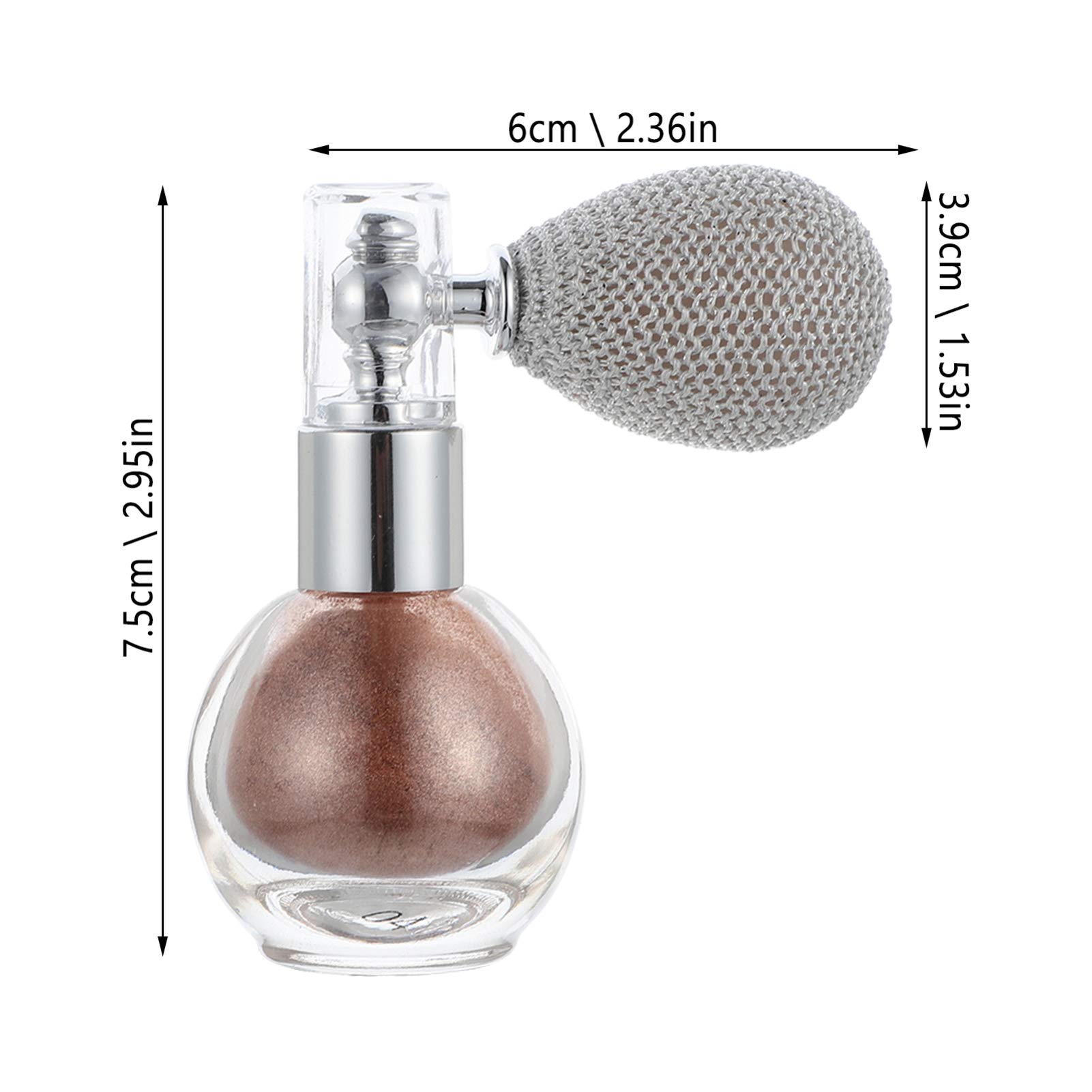 Beaupretty Glitter Powder Spray Pressed Powder Loose Perfume Bottle Sparkle Powder Makeup Body Dust for Beauty Highlighter Shimmer Cosmetic