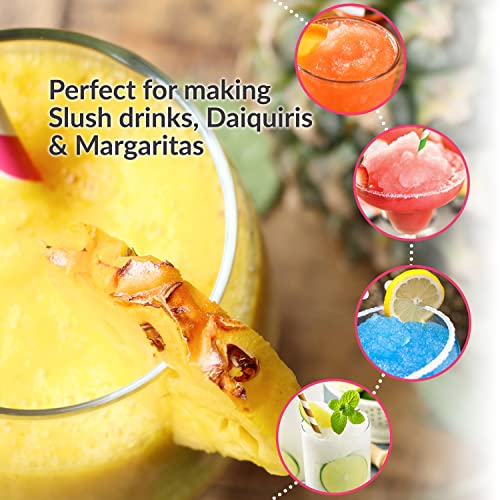 Taco Tuesday 56-Oz. Margarita & Slush Maker, Shave, Blend, and Shave-Blend Settings, Water Drip Reservoir and Cord Storage Included, White/Lime Green