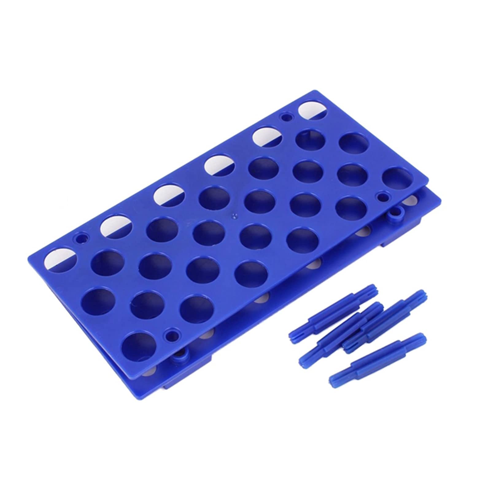 2 Pack 28 Well Centrifuge Tube Rack for 10ml/15ml Scientific Laboratory Plastic Tube Rack Holder Detachable Lab Test Tube Rack Orange/Blue