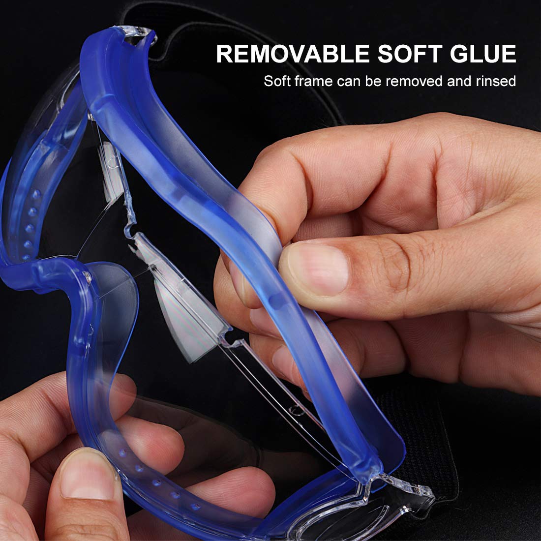 YIHAIXINGWEI Kids Safety Glasses Kids Goggles Childrens Windproof Eyes Protective UV Antifog Lab Gifts For Outdoor Sport. (1, blue)