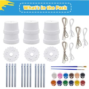 3-Pack Make A Wind Chime Kits - Arts & Crafts Construct & Paint Wind Powered Musical Chime DIY Gift for Kids, Boys & Girls