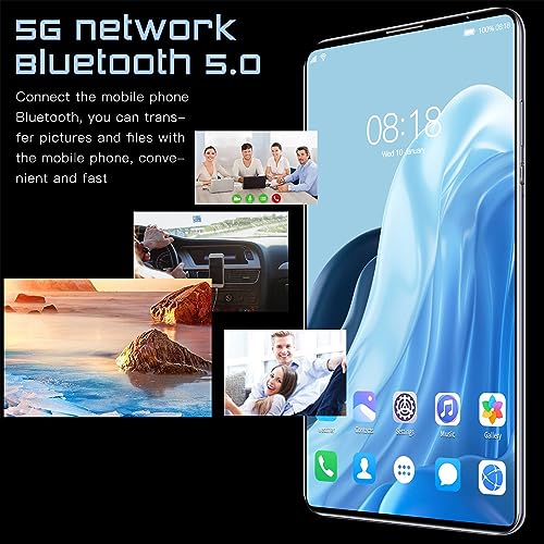 10 Inch Tablet, HD IPS Quad-Core Android 12 Operating System Tablet, 2gb Ram, 64gb ROM, 512gb Expandable, 2.0 Mp + 8.0 Mp Dual Camera, WiFi, Bluetooth, 6000mah Battery