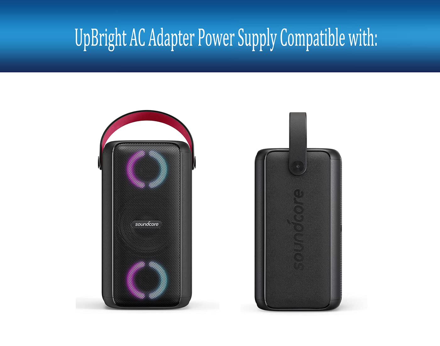 UpBright 15V AC/DC Adapter Compatible with Anker Soundcore Trance A3393 A3393011 AK-A3393011 AKA3393011 Mega A3392 A3392H11 Bluetooth Waterproof Wireless Speaker 15VDC 3A Power Supply Battery Charger