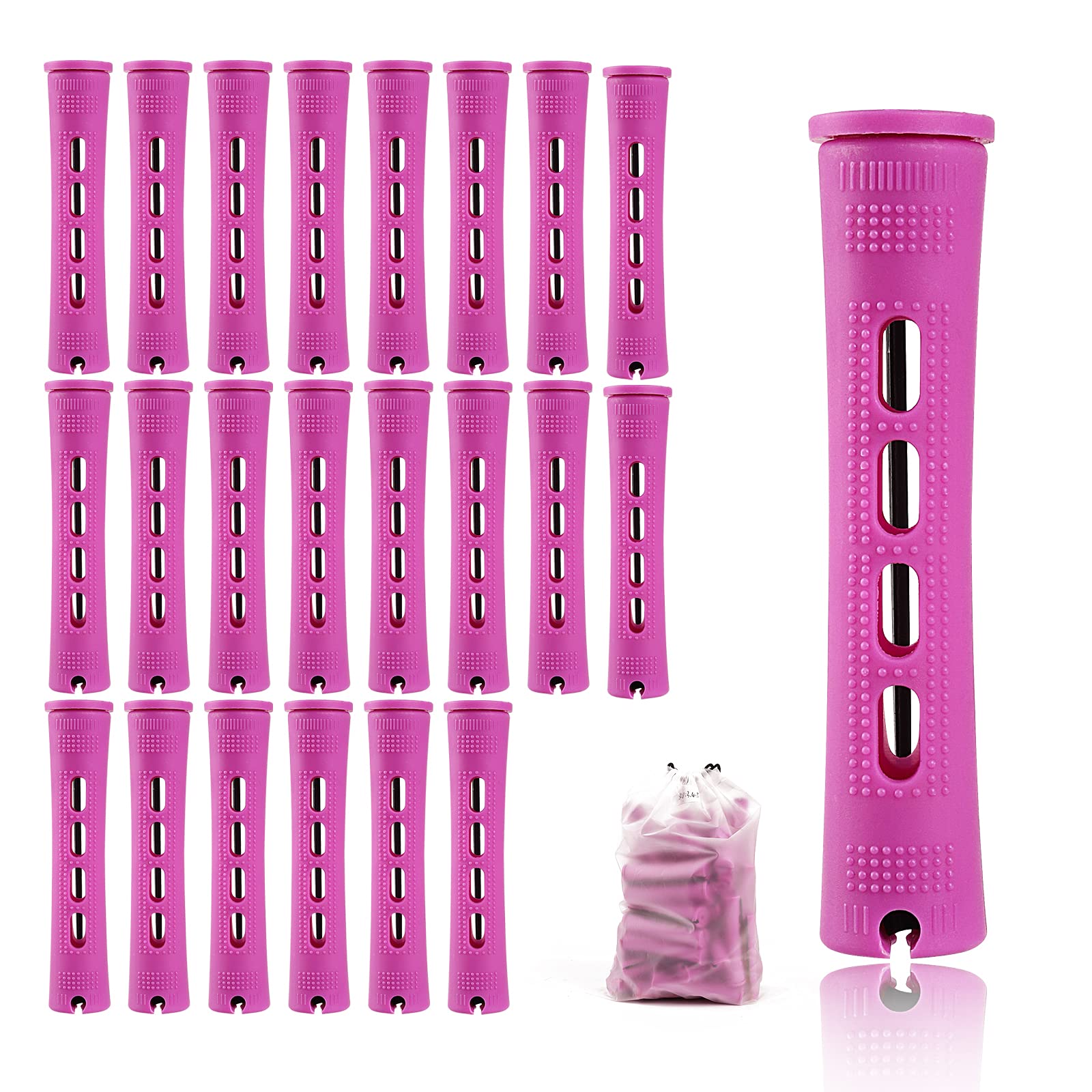 50pcs Cold Wave Rods Set - Medium Size Curlers for Natural, Long & Short Hair, DIY Perming & Curly Hair Tools