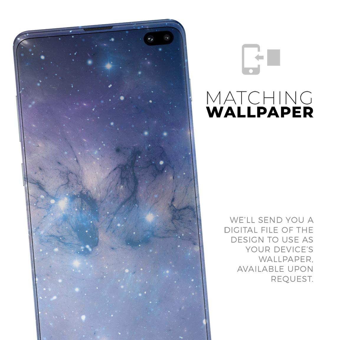 DesignSkinz Blue & Purple Mixed Universe Protective Vinyl Decal Wrap Skin Cover Compatible with The Samsung Galaxy S20 (Screen Trim & Back Glass Skin)