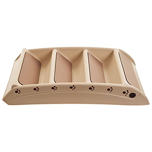 Pet Stairs β Safe and Durable Indoor or Outdoor Ramp with 4 Step Design β Cat or Dog Steps for Home and Vehicle by PETMAKER (Tan)
