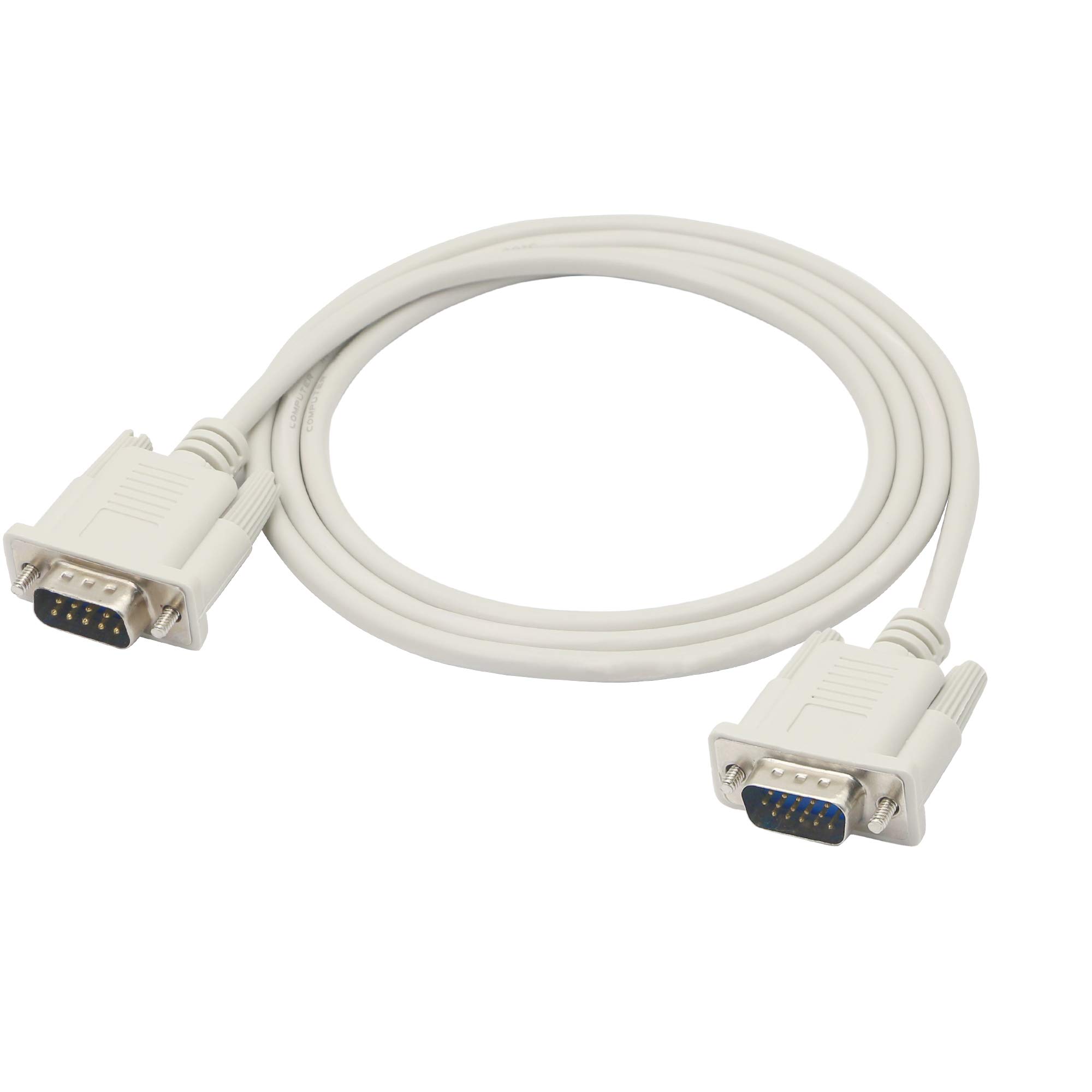 4.5 Feet DB 9 Pin Male to VGA 15 Pin Male Adapter Cable, RS232 to VGA Conversion Cable, YOUCHENG, for Computer,Printers, Scanners
