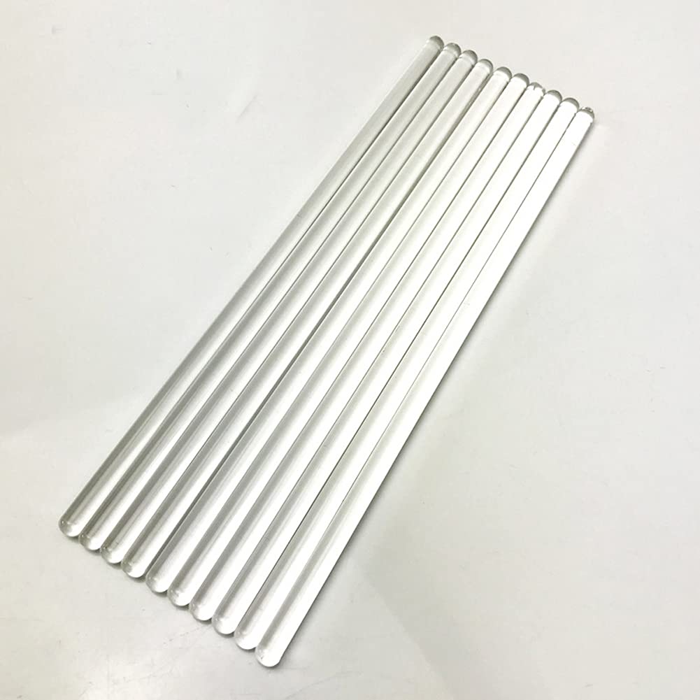 6pcs 20cm/7.9inch Glass Stirring Rod Stir Stick Heat Resistant Stirring Tool for Laboratory or Home Use