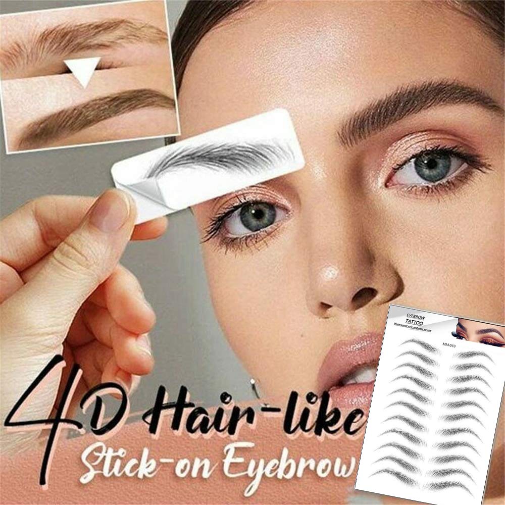 22-Pairs 4D Eyebrow Tattoo Stickers, Hair-Like Authentic Eyebrows, Waterproof Natural Eyebrow Tattoo Stickers