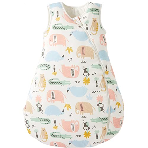 Duomiaomiao Baby Sleep Sack 12-24 Months 100% Cotton 1.5 TOG Four Season Baby Wearable Blanket, Breathable Comfy Toddler Sleeping Sack