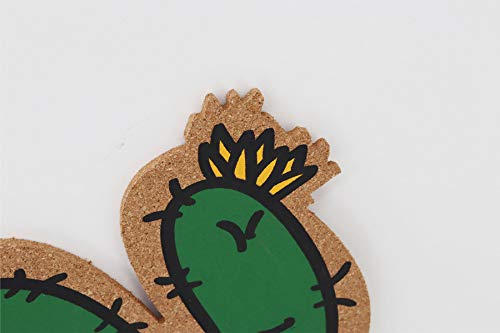 Pinboard Cactus Shaped Wall Decor - Cork Board with 6 Pushpins - Bulletin Board Display,School or Classroom Home Decor