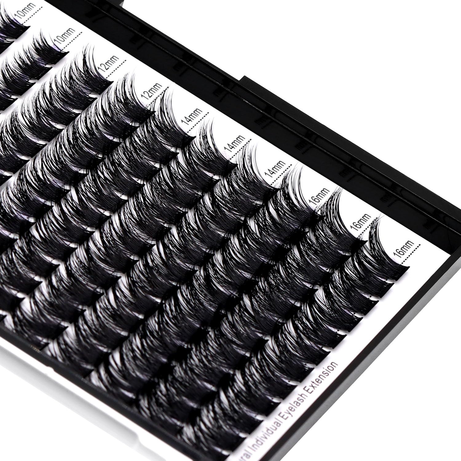 Dedila 120 Clusters Mixed 8-10-12-14mm/10-12-14-16mm Individual False Eyelashes Dramatic Look Wide Stem Natual Long Volume Eye Lashes Extensions Beauty Tools (Mixed 10-12-14-16mm)
