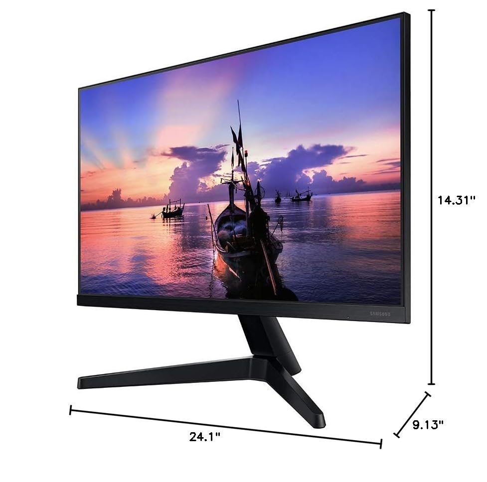 SAMSUNG 27-inch T35F LED Monitor with Border-Less Design, IPS Panel, 75hz, FreeSync, and Eye Saver Mode (LF27T350FHNXZA), Dark Blue Gray (Renewed)