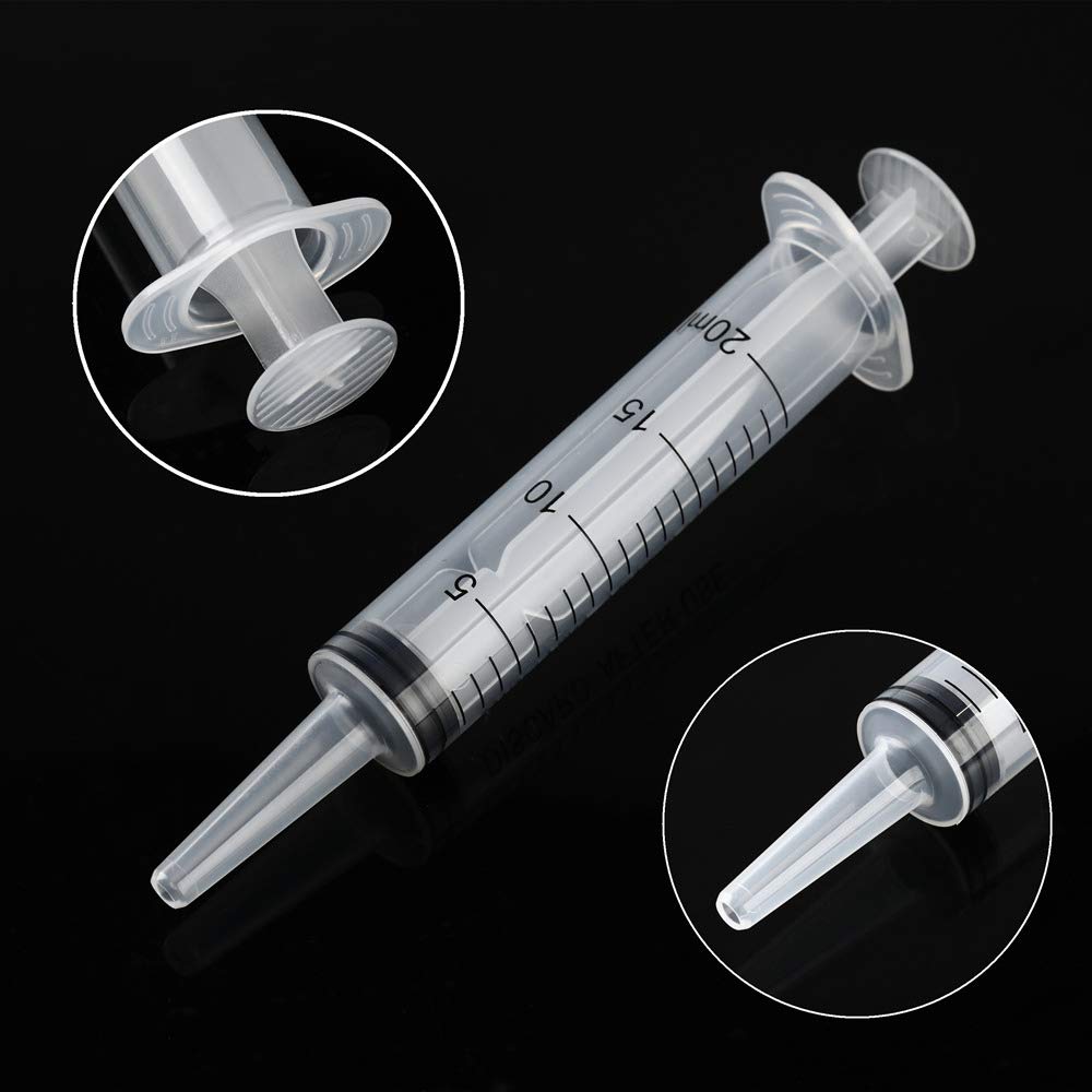 Blunt Tip Liquid Syringe Without Needle - Resin Refilling Glue Lube Liquid Plastic Syringes, 5 Pack 60 ml/cc Syringes for Lip Gloss Base Ink Precision Oil Craft Applicator