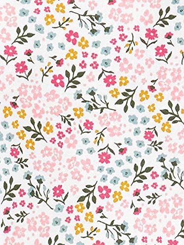Simple Joys by Carter's Baby Girls' 4-Piece Bodysuit and Vest Set, Grey/Indigo/Olive/White Floral, 18 Months