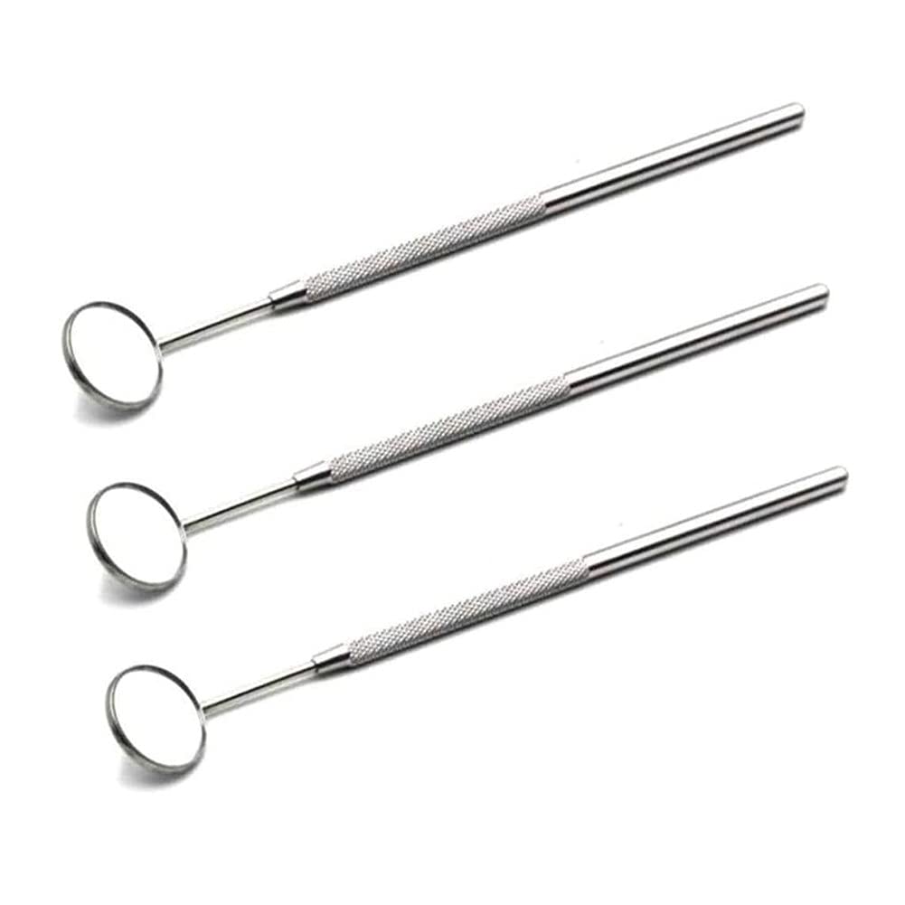 Oral Magnifying Mini Mouth Mirror Tool Inspect Instrument Auto Dentist Magnifier Intraoral(3 Pcs)