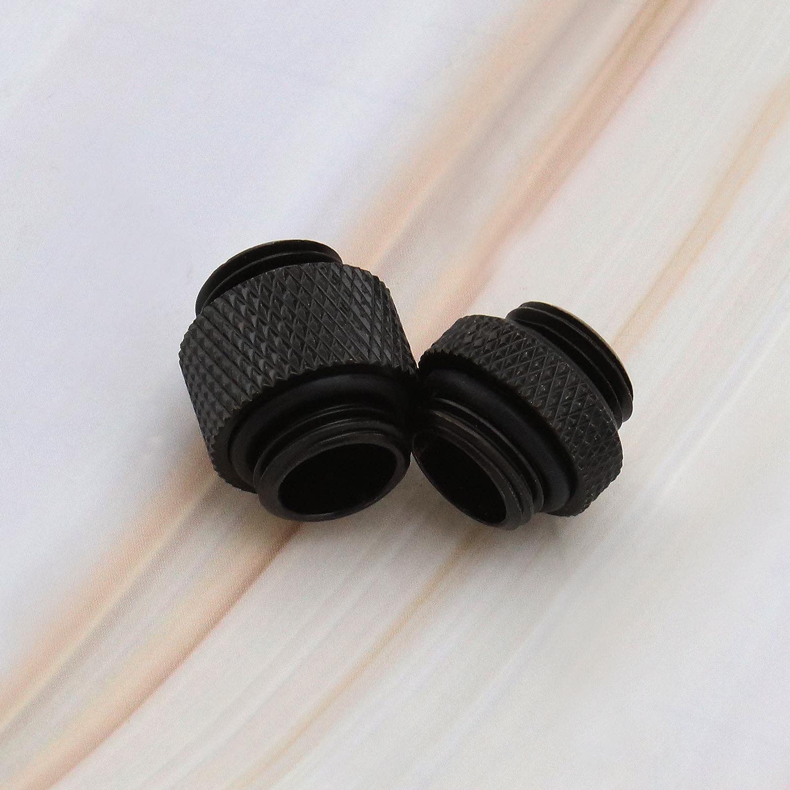 2pcs Black G1/4 Water Cooling Adapter with O- Ring Rubber Water Stop Plug Compatible with Computer Water Cooling System Water Tank and Pump