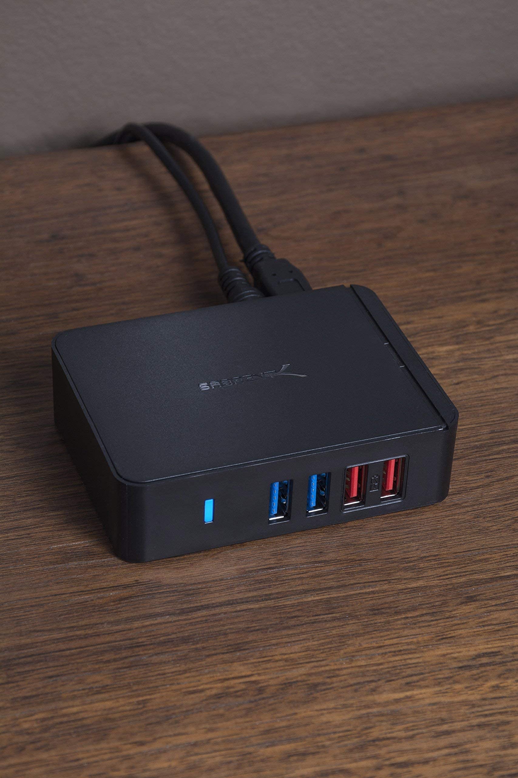 7 Port USB 3.0 HUB + 2 Charging Ports with 12V/4A Power Adapter + USB 3.0 4 Bay 2.5β Hard Drive/SSD Docking Station with Fan
