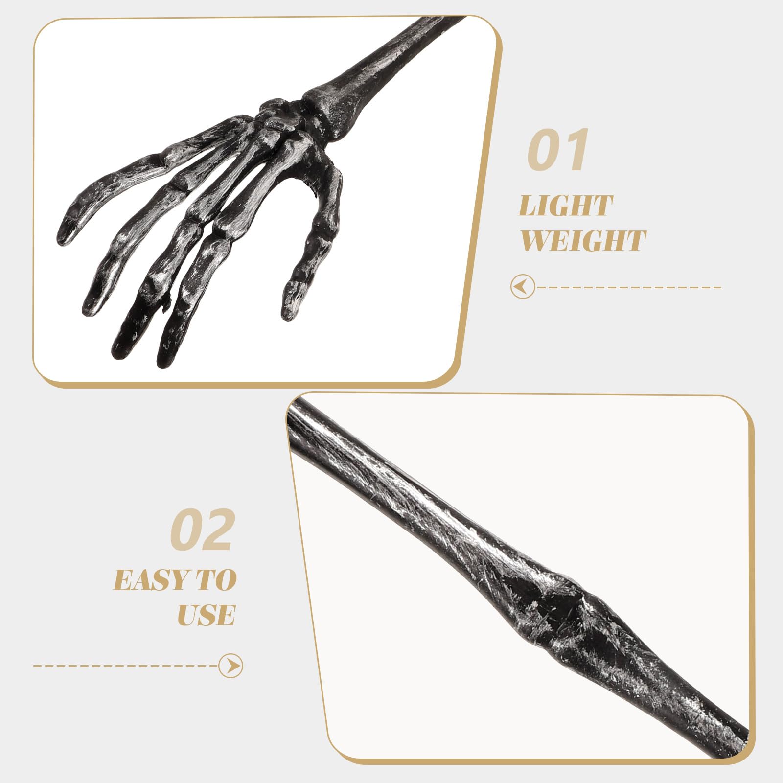 Skeleton Hands 2pcs Salad Spoon Skeleton Hand Spoon Skull Claw Spoon Hallowen Party Tableware Funny Pasta Fork for Halloween Party Favors Plastic Salad Tongs