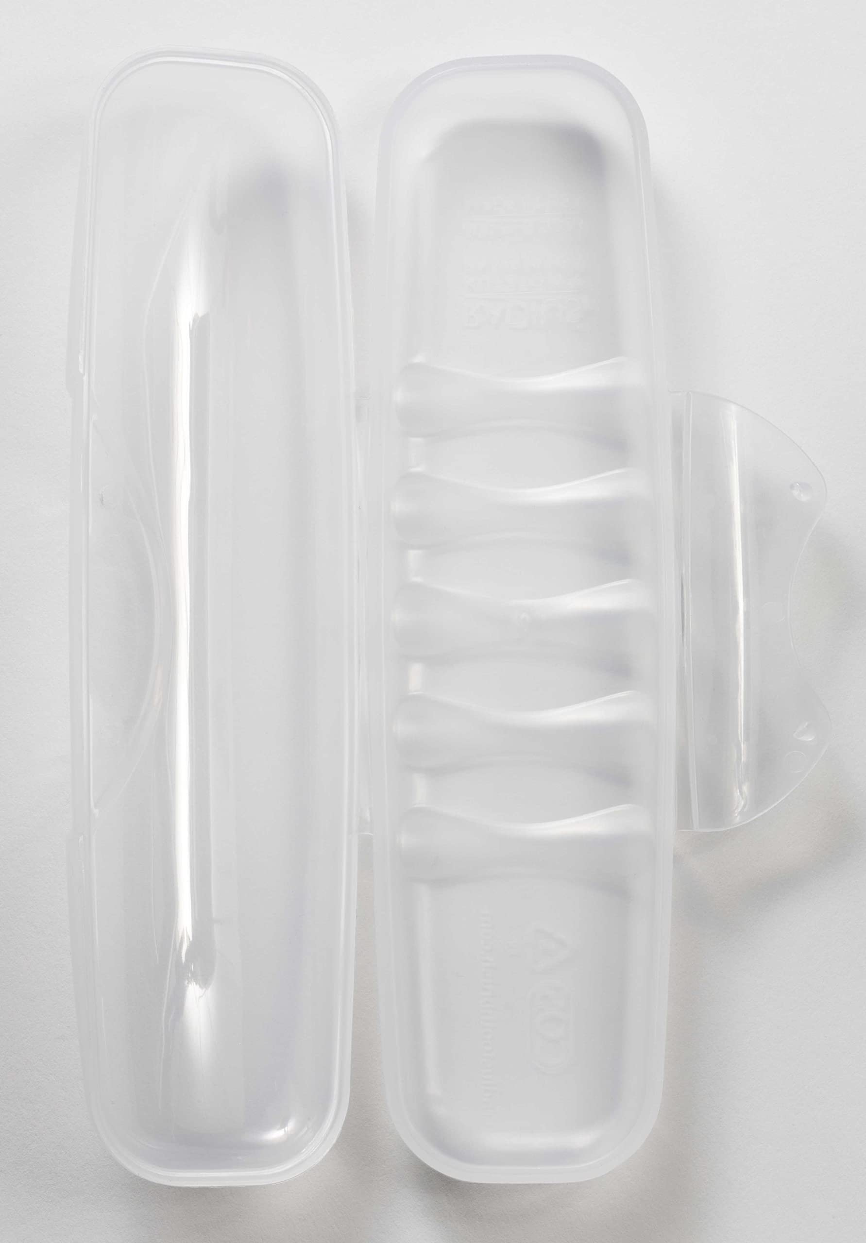 RADIUS Toothbrush Big Brush with Replaceable Brush Head BPA Free ADA Accepted - Right Hand - Marble Brush with Clear Case