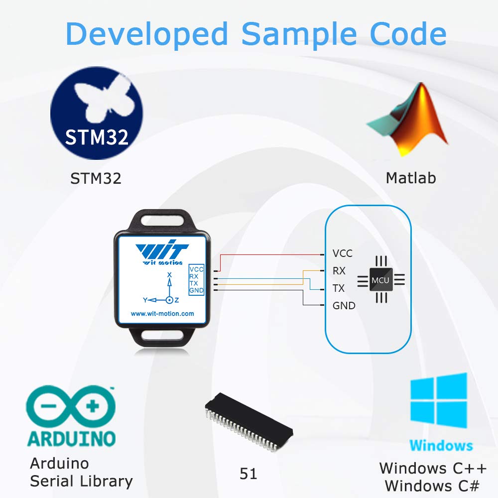 【WT901C-232 9-Axis Vibration Inclinometer】High-Stability Acceleration+Gyro+Angle (XY 0.05° Accuracy)+Digital Compass, Triaxial MPU9250 Gyroscope Sensor【Kalman Filtering】for Arduino, Raspberry Pi