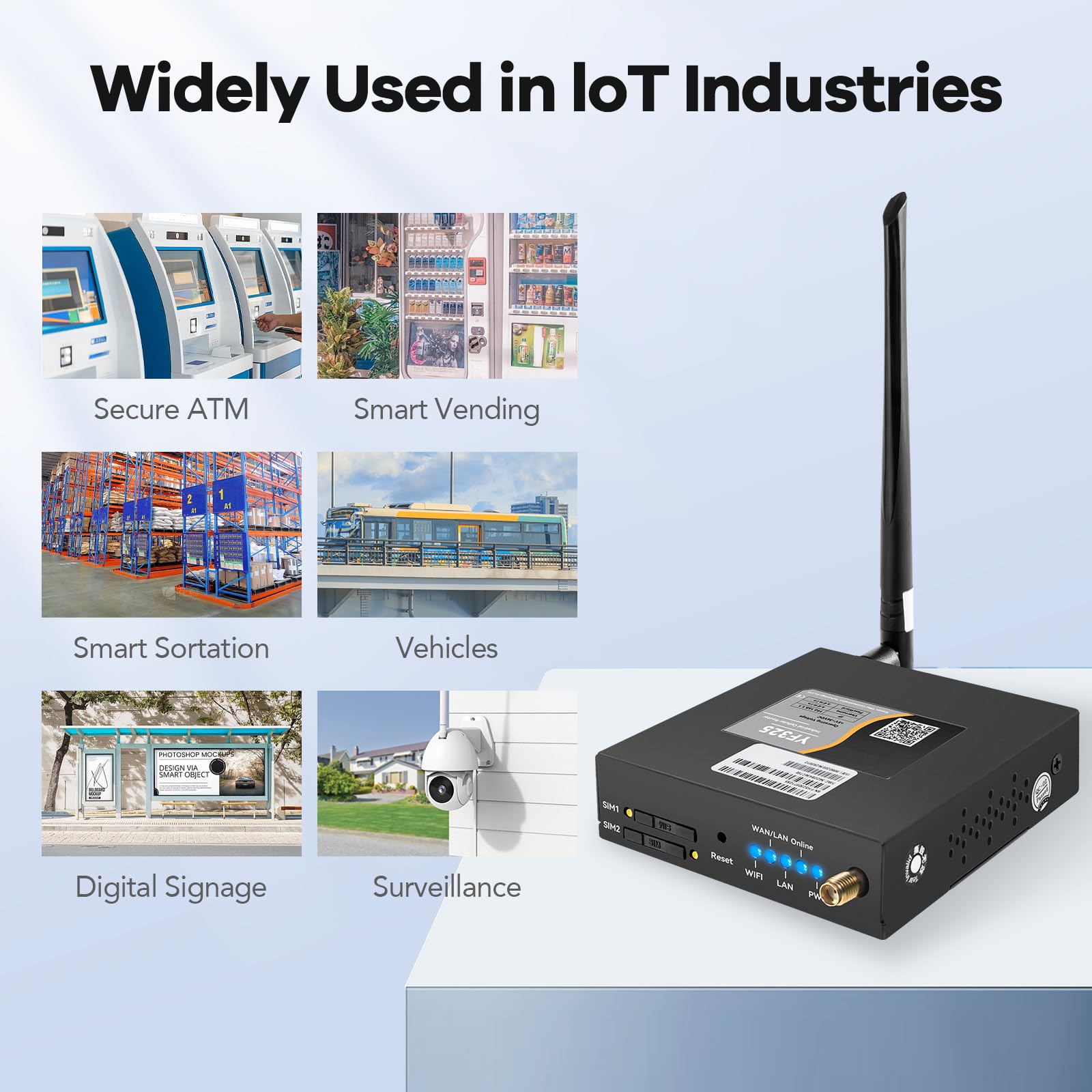 4G VPN Router, Industrial 4G LTE WiFi Router 3G/4G Yeacomm YF325 Wireless Modem Router Unlocked with Dual Sim Card Slot,B2/4/5/12/13/17/66/71 US Full Frequency Band Supported