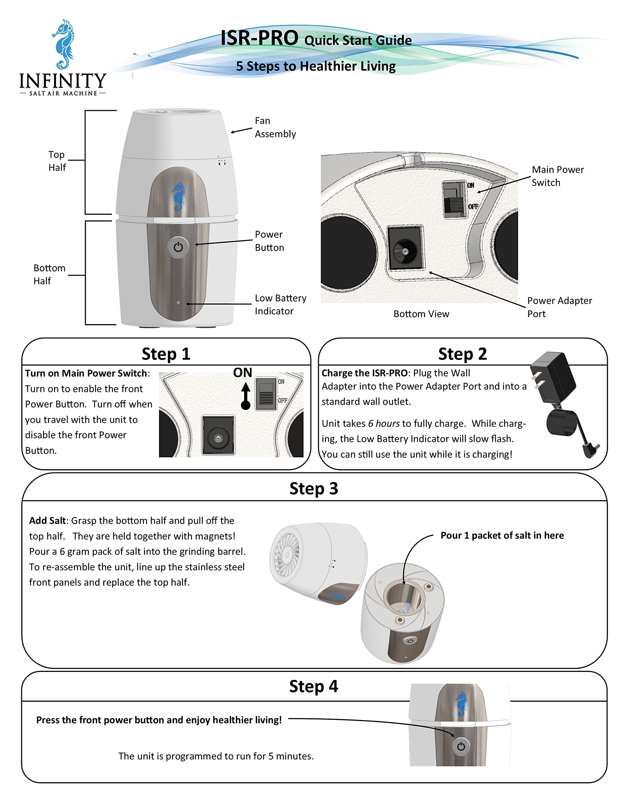 The Infinity Salt Air Machine – Halotherapy Salt Home Machine, Personal Halotherapy Machine, Spa at Home for Allergy Relief, Respiratory Therapy, Asthma Relief, Anxiety Relief, and More