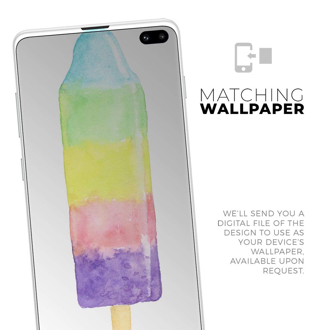 DesignSkinz Summer Mode Ice Cream v5 Protective Vinyl Decal Wrap Skin Cover Compatible with The Samsung Galaxy S20 (Screen Trim & Back Glass Skin)