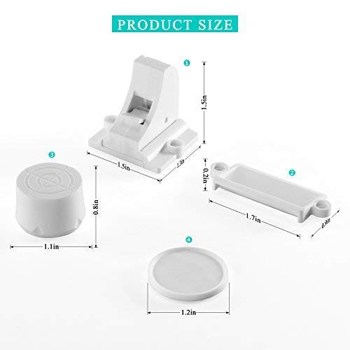 74 Pack Child Safety Kit - 36 Magnetic Cabinet Locks and 4 Magnet Keys Bundle with 38 Outlet Covers