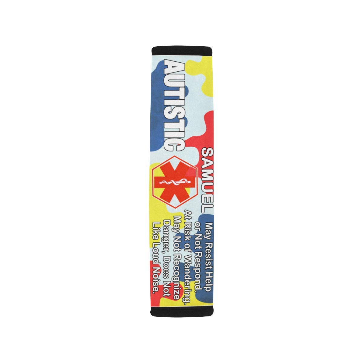 Autistic Personalized Name Seat Belt Cover for Kid Autism Awareness Seat Belt for Kid Medical Alert#