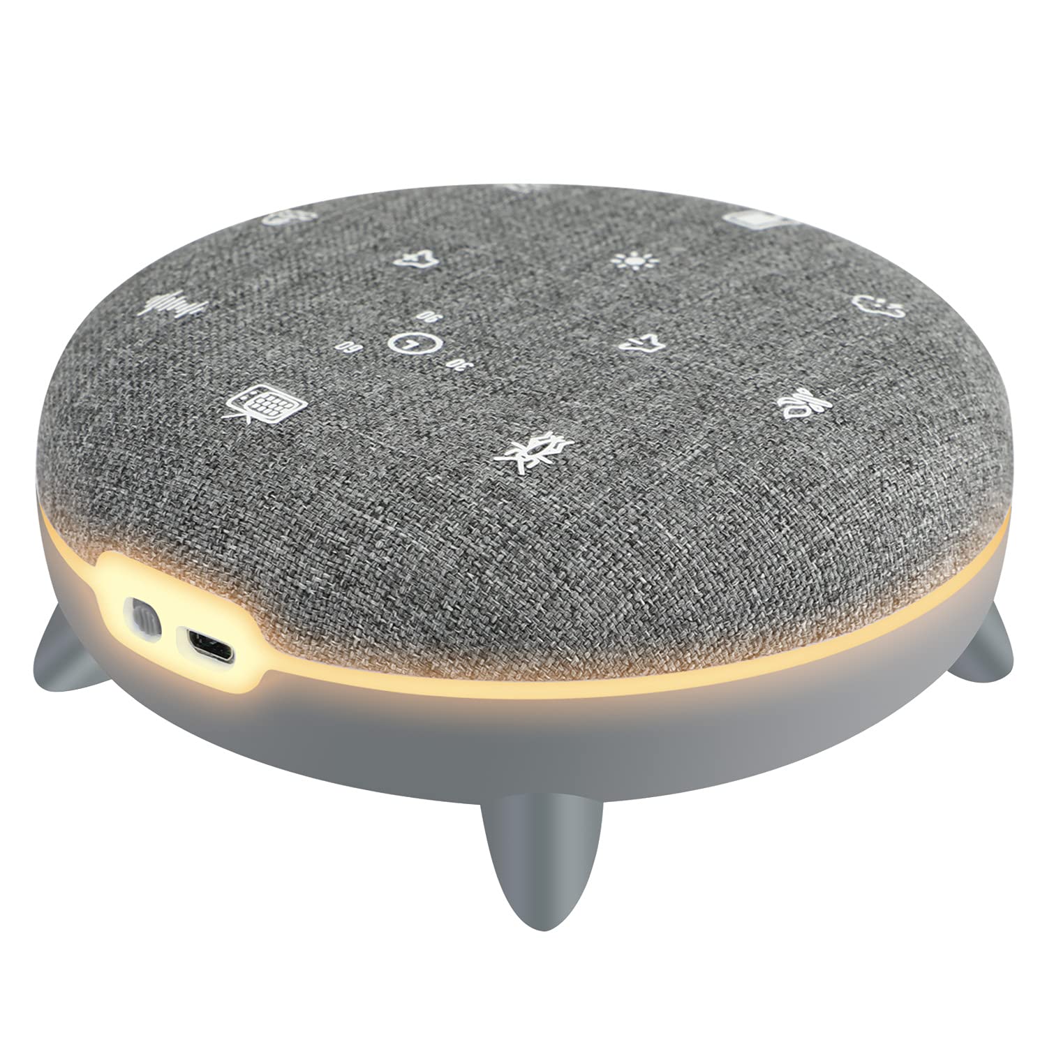 iHoven Portable Sound Machine, White Noise Sound Machine with Night Lights 7 Soothing Natural Sounds Sleep Timer Rechargeable Bluetooth Spearker for Adults Baby Kids Sleeping Relaxation