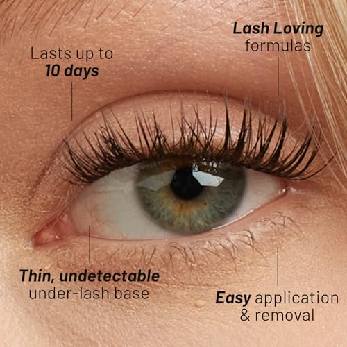 Lilac St - Originals Natural Faux Eyelash Clusters (12mm) - Soft, Natural Look - DIY Lash Extension Wisps - Lightweight & Lifelike - Lasts 10 Days - Cruelty Free, Vegan, Women Founded - 10 Lashes