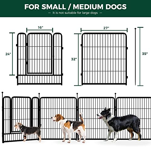 FXW Rollick Dog Playpen Designed for Camping, Yard, 32" Height for Small/Medium Dogs, 8 Panels