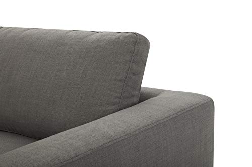Amazon Brand - Stone & Beam Westview Extra-Deep Down-Filled Loveseat Sofa Couch, 75.6"W, Smoke