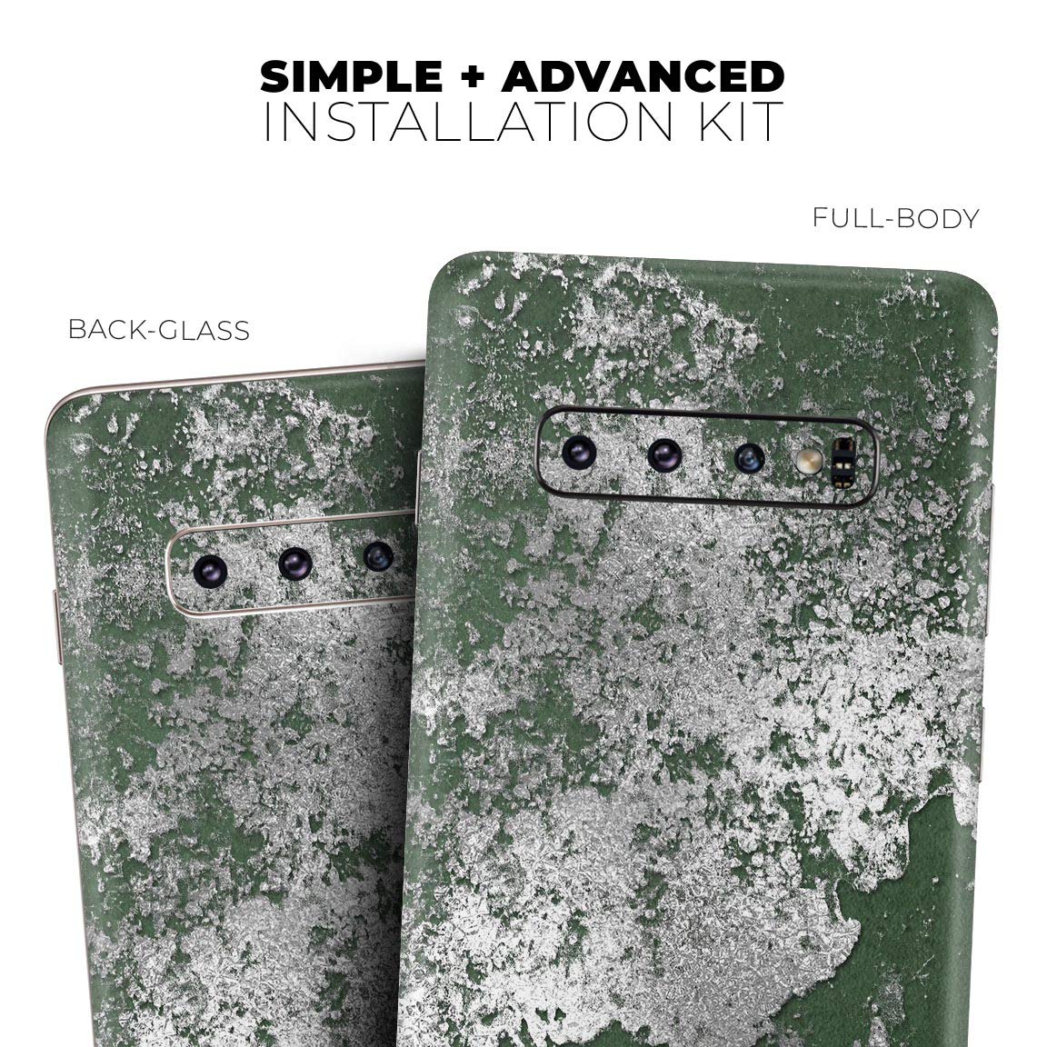DesignSkinz Distressed Silver Texture v6 Protective Vinyl Decal Wrap Skin Cover Compatible with The Samsung Galaxy S20 (Screen Trim & Back Glass Skin)