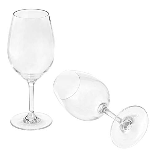 Amazon Basics Tritan Plastic Wine Glasses - 20-Ounce, Set of 4