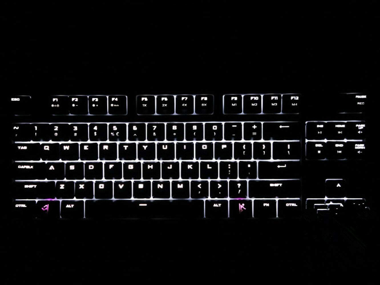 2 Pcs 1.5X R1 Backlit Set Portal Keycap Laser Carving CTRL/Win/ALT/FN Switchs OEM Profile for Most MX Mechanical Keyboards Gaming Replacement (2pcs 1.5u)