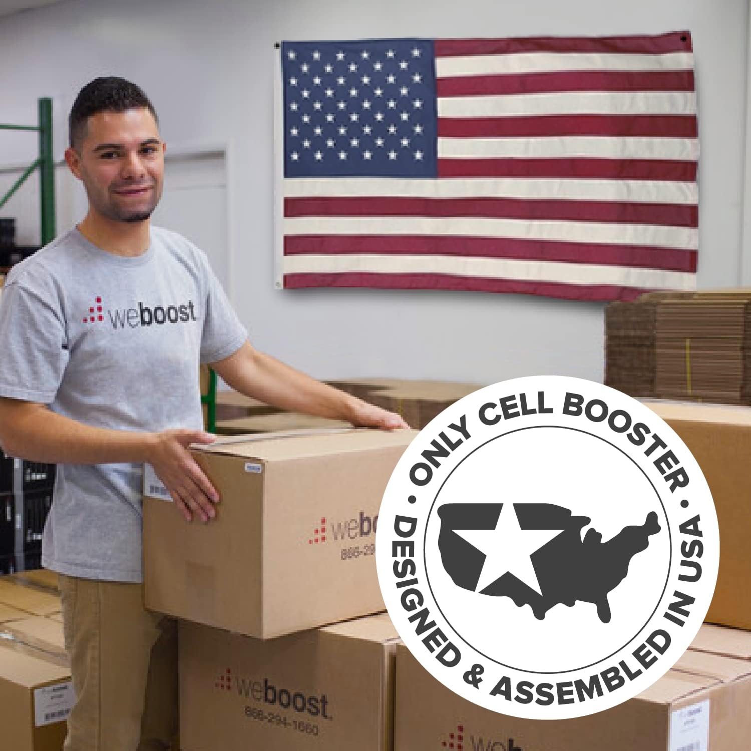 weBoost Home Studio Omni - Cell Phone Signal Booster | Boosts 4G LTE & 5G for all U.S. & Canadian Networks - Verizon, AT&T, T-Mobile & more | Made in the U.S. | FCC Approved (model 471166)