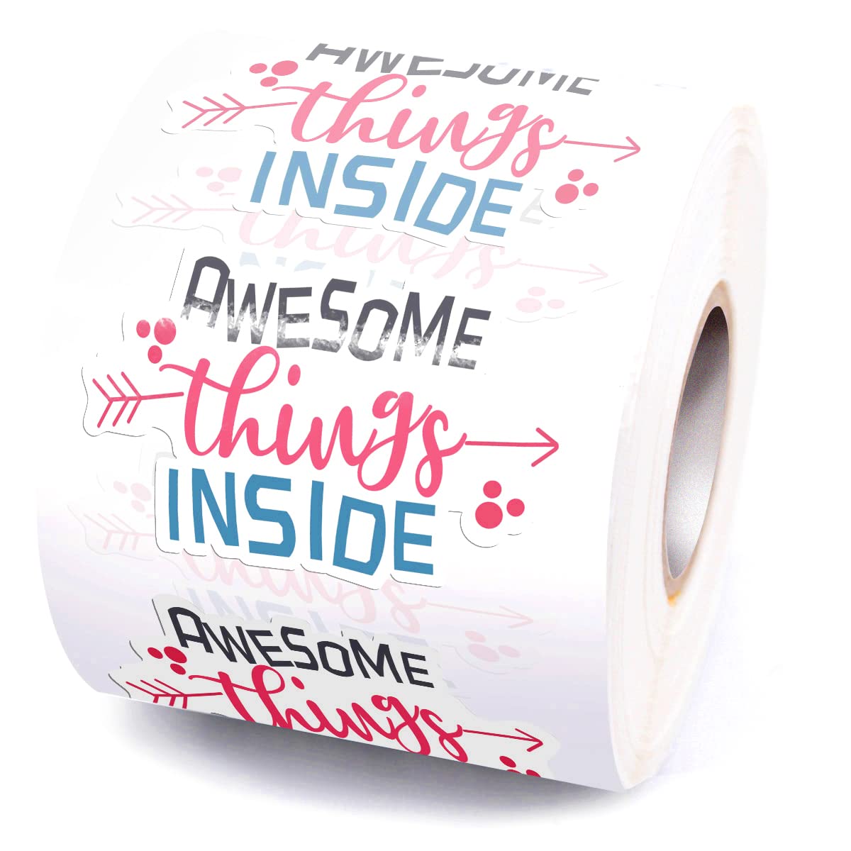 Wailozco Awesome Things Inside Stickers,Thank You Stickers,Handmade Stickers,Small Shop Stickers,Envelopes Stickers for Small Business, Online Retailers,Handmade Goods,500 Labels Per Roll