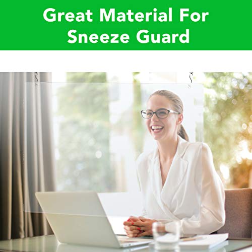2-Pack 24 x 36” Clear Acrylic Sheet Plexiglass – 1/4” Thick; Use for Craft Projects, Signs, Sneeze Guard and More; Cut with Cricut, Laser, Saw or Hand Tools – No Knives
