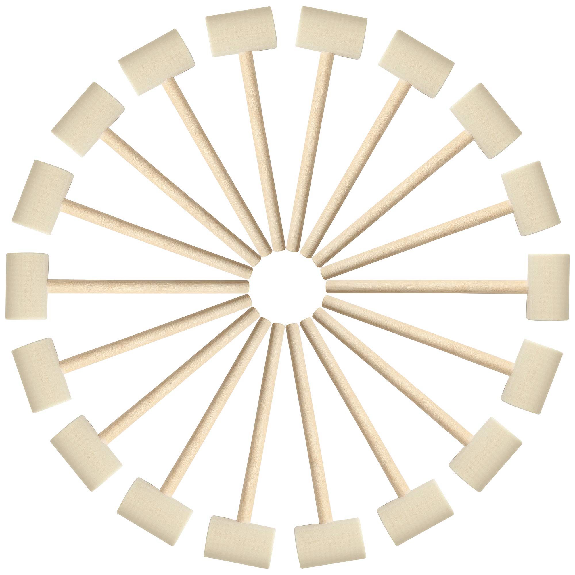 18 Pcs Mini Wooden Hammer Creative Pounding Educational Mallet for Boys and Girls