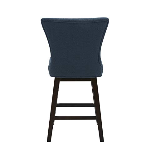 Amazon Brand β Stone & Beam Esme Memory-Swivel Counter-Height Barstool, 39.4"H, Cadet Blue