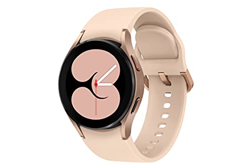 Samsung Galaxy Watch 4 40mm Smart Watch Bluetooth - Pink Gold (US Version) with Samsung Wireless Charger Fast Charge Pad Duo (2021),Black