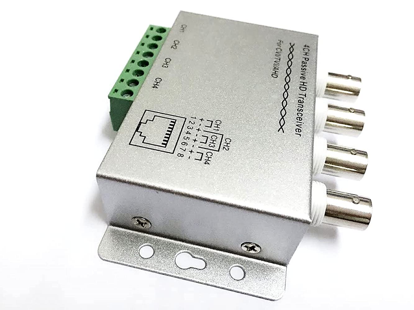 BeElion UTP 4 Channel 720P 1080P CVI/TVI/AHD Passive HD Transceiver,BNC to Cat5/5E/6 RJ45(T568B) UTP Cable Converter for CCTV Camera System