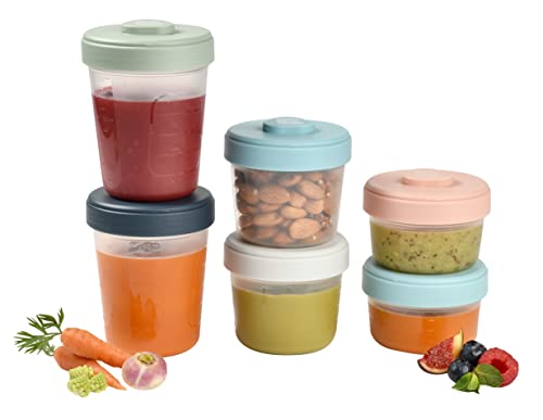 BEABA Clip Containers, Food Storage Containers, Baby Food Storage Containers with Lid, Baby Food and Toddler Snack Containers, Baby Essentials, Medium
