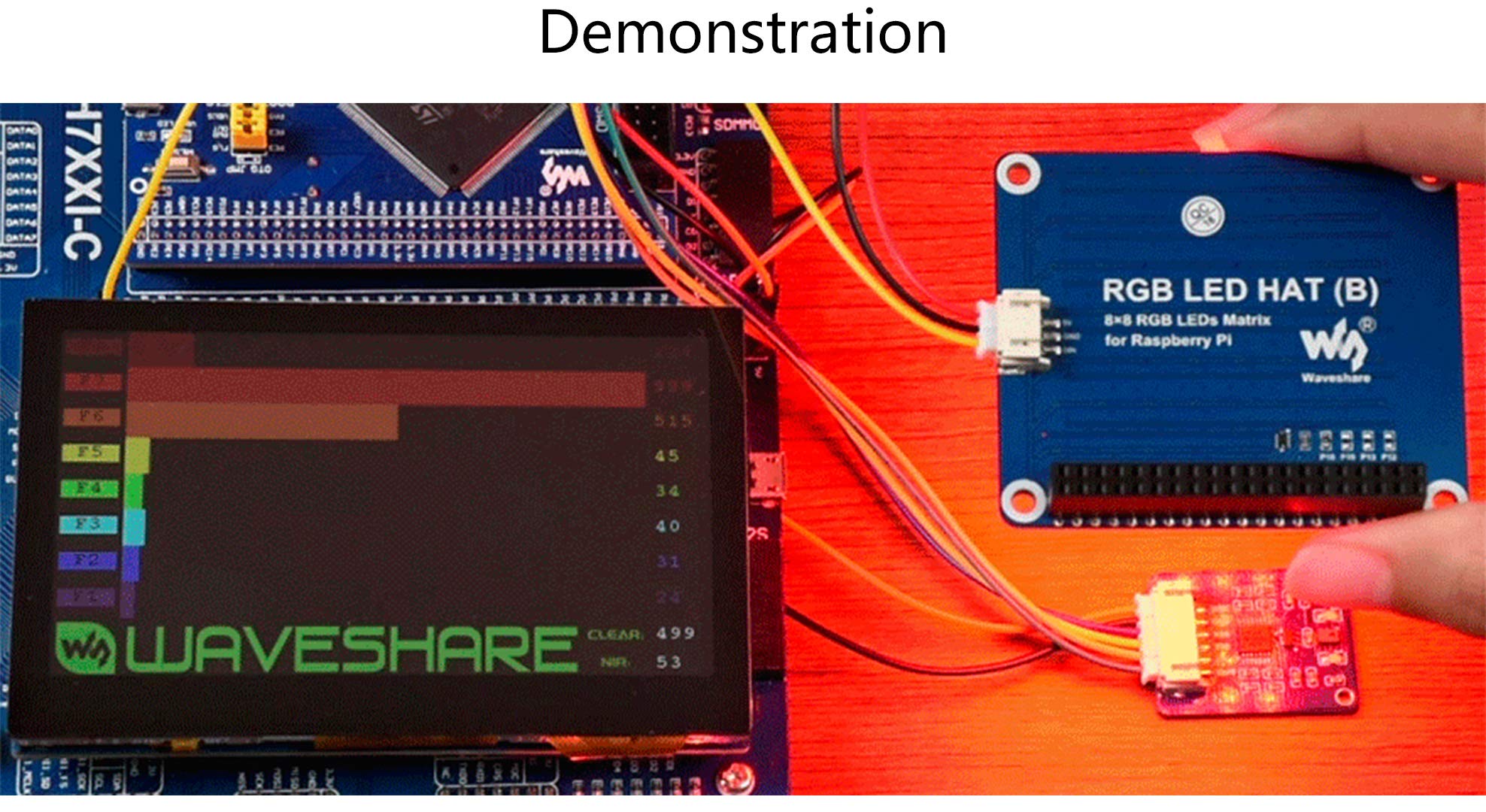 Bicool AS7341 Spectral Color Sensor 8X Visible Spectrum Channels Multi Channels I2C Bus Onboard AS7341 Chip with Color Identification Function for Arduino Raspberry Pi STM32