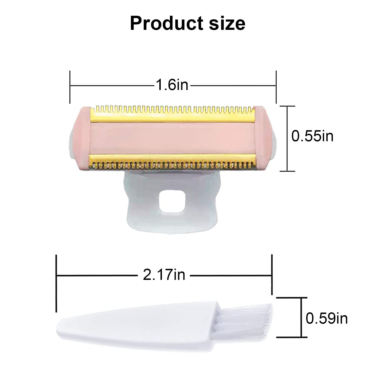 4PCS LinMei Razor Replacement Heads Compatible for Finishing Touch Flawless Body Rechargeable Ladies Shaver and Trimmer with 2 Cleaning Brush
