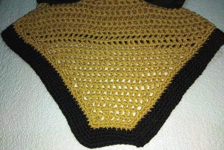 A C Horse Ear Net Crochet Fly Veil Equestrian Fly Bonnet/Veil/mask Standard Size