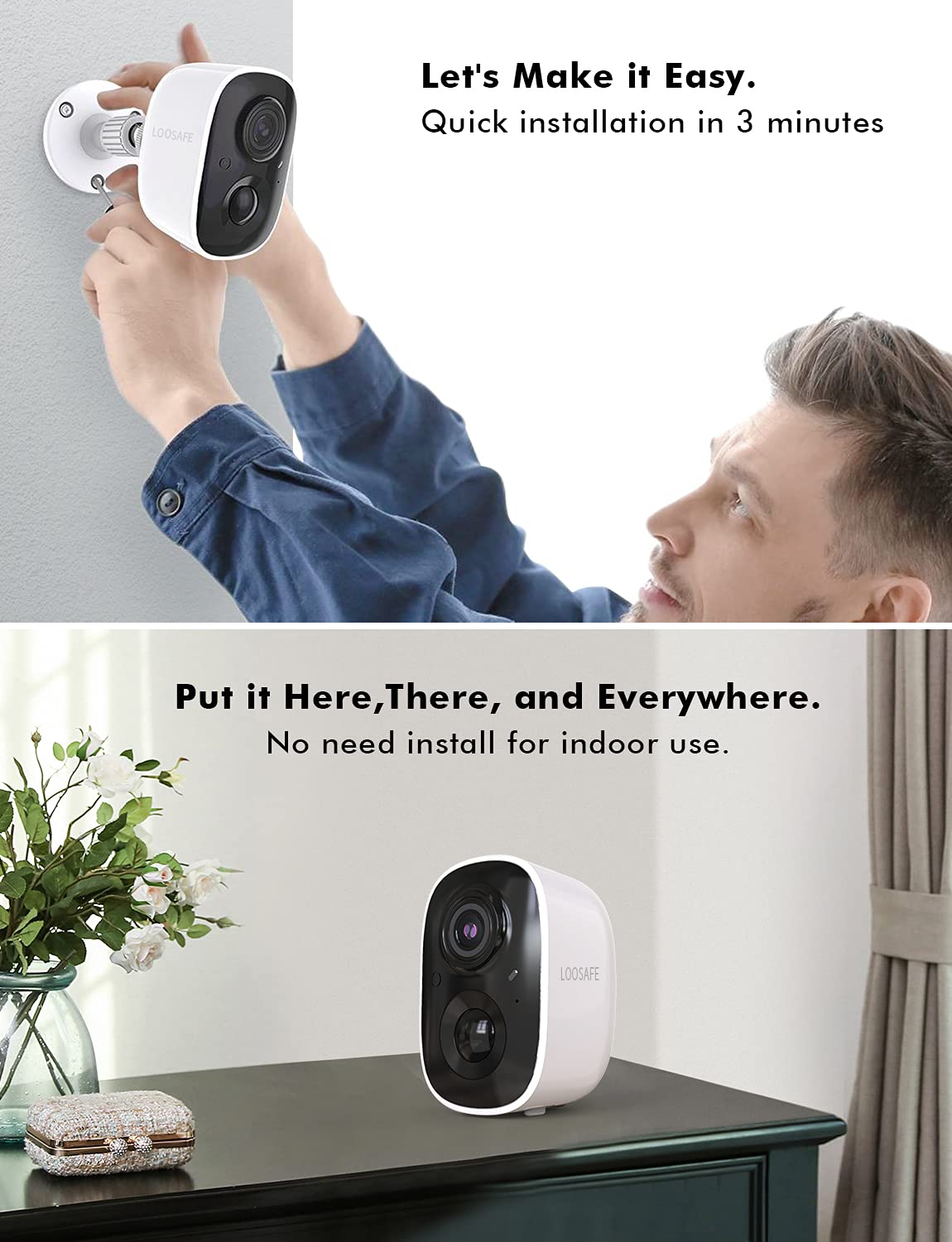 Security Cameras Wireless Outdoor for Home Surveillance, 1080P Spotlight Camera Color Night Vision, PIR Motion Detection, Lifetime Free Cloud Storage